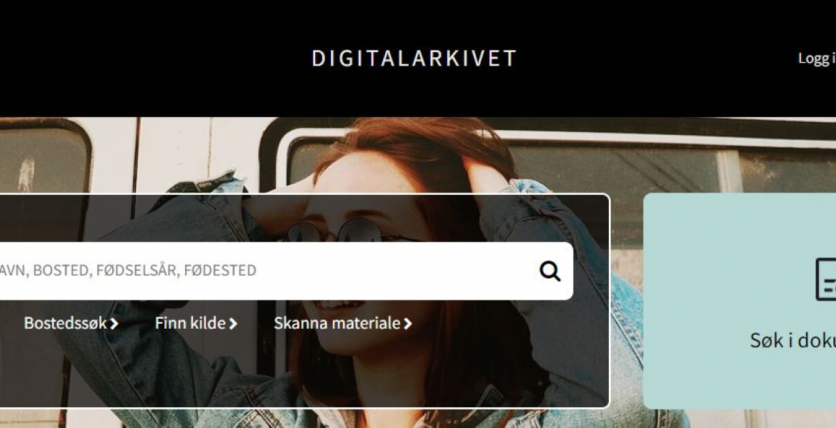 Nytt utseende på Digitalarkivet | Slekt og Data
